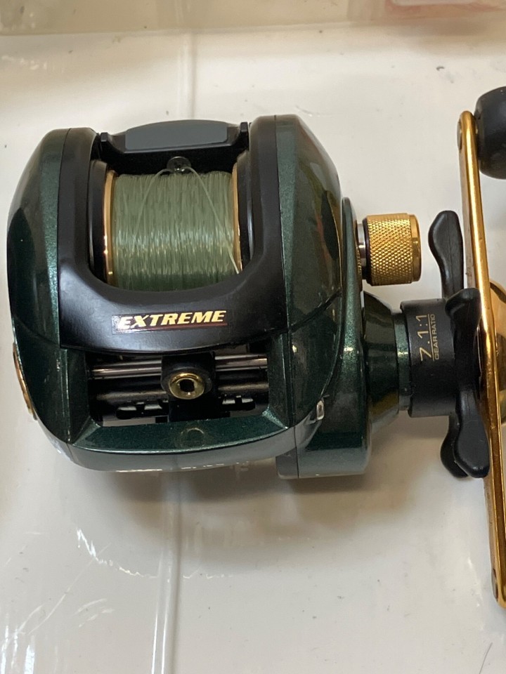 Fishing Reel Lot of 5 Inc: Bantam, Shimano, Bass Pro w/Assorted Tackle ...