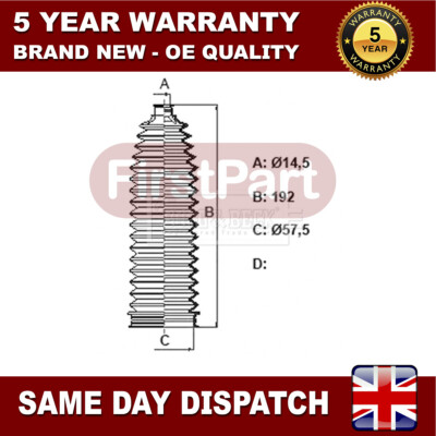 Fits Mercedes A-Class B-Class FirstPart Front Steering Rack Boot Set ...
