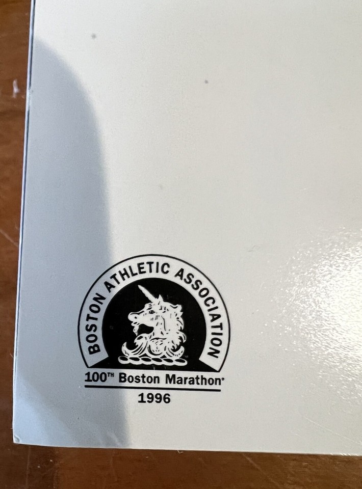 1996 Boston Marathon 100th B.A.A. White Pages Racers Record Book ...
