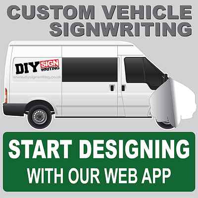 CUSTOM VEHICLE SIGNWRITING VAN CAR KIT SIGN WRITING DECALS LETTERING ...