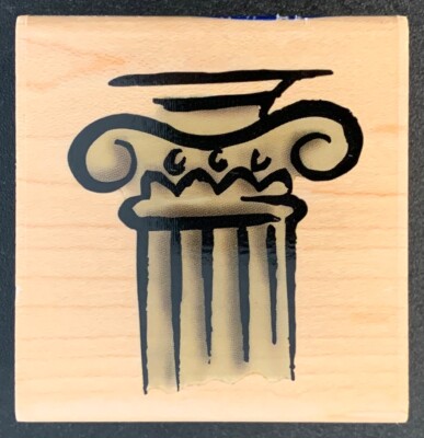 Stampabilities Architecture Column Rubber Stamp | eBay