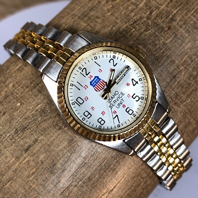 Vintage Railway Union Pacific Women by Pulsar Two-Tone Day Date Quartz ...