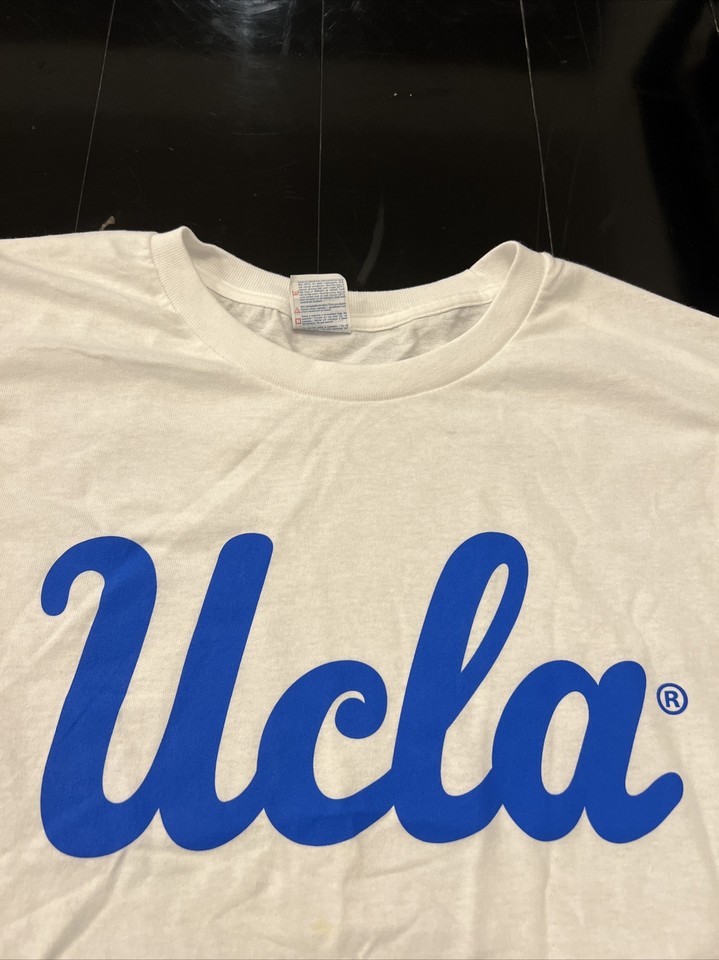 UCLA Bruins Cursive Logo Shirt White Large University of CA, Los ...