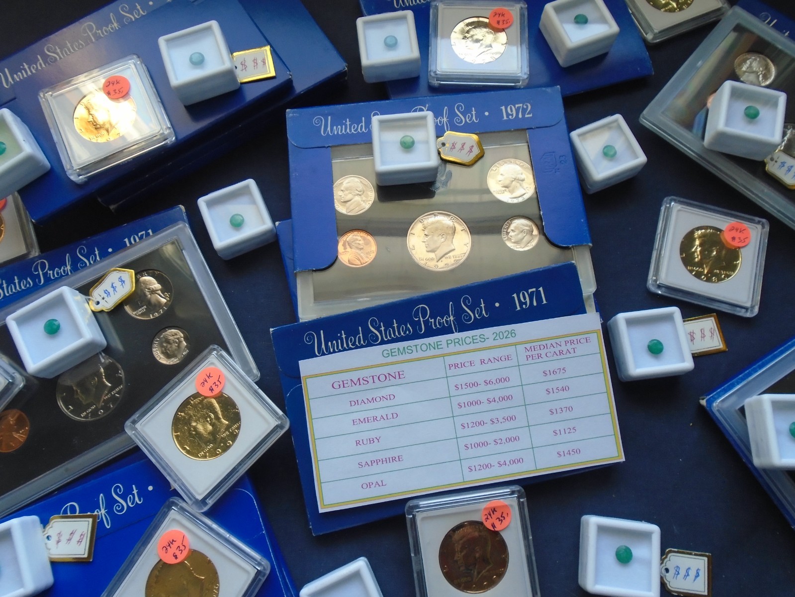 Estate lot Sale US Coins ~GOLD, RARE PROOF COINS, EMERALD- 7 PC. LOTS ...
