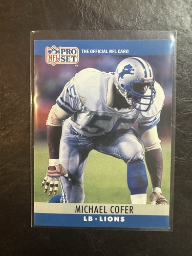 1990 PRO SET MICHAEL COFER CARD #99 EXTREMELY RARE LIONS L@@K | eBay