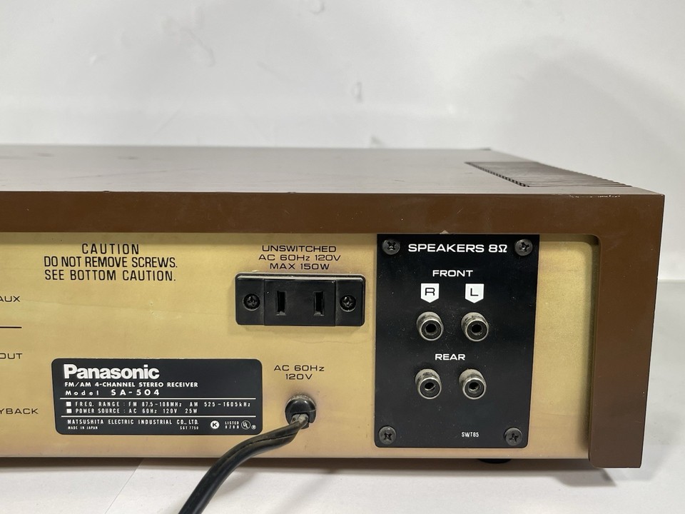 Vintage Panasonic SA-504 Series 44 Quad FM/AM 4-Channel AV Stereo ...