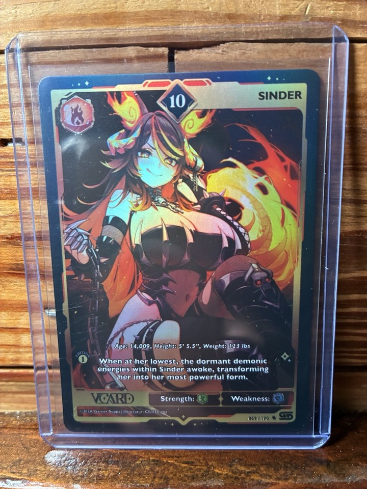 VCARD Gamersupps Rising Stars Sinder 1st Ed Full Art Holo 10 (069/190 ...