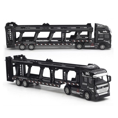 1:48 Truck Tractor Trailer Alloy Diecast Model Car Transporter Vehicle ...