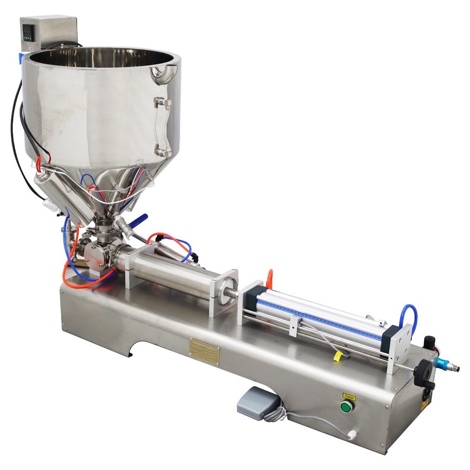 100-1000ml Pneumatic Paste Liquid Filling Machine with Heater Hot ...
