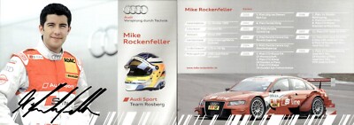 Mike Rockenfeller Audi DTM Team Abt Autograph AK Autograph Card ...