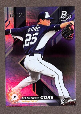 2019 Bowman Platinum #TOP-83 Mackenzie Gore Top Prospects Purple /250 ...
