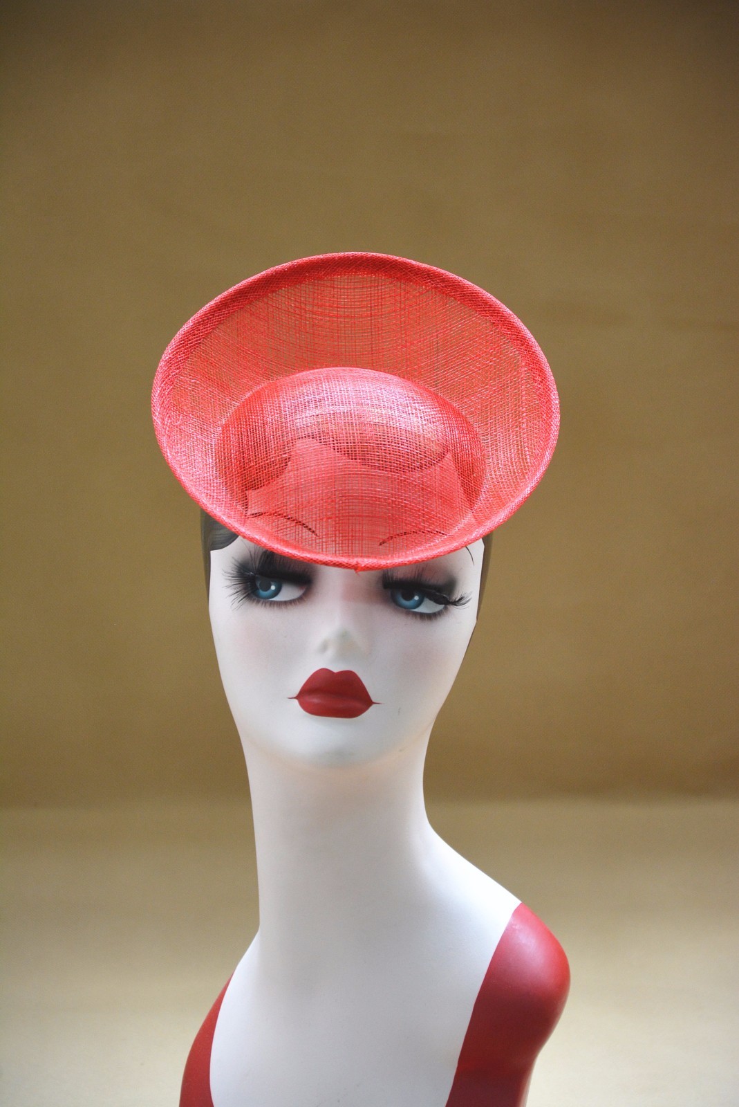 Womens Round Saucer Sinamay Percher Hat fascinator Millinery Body Base ...