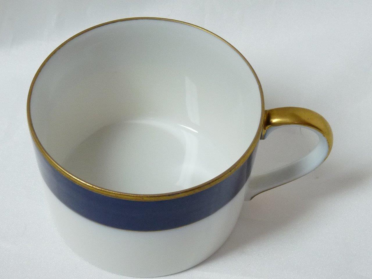 Neiman Marcus Fine China 2-1/4" Flat Cup White w/ Blue Band Made in ...