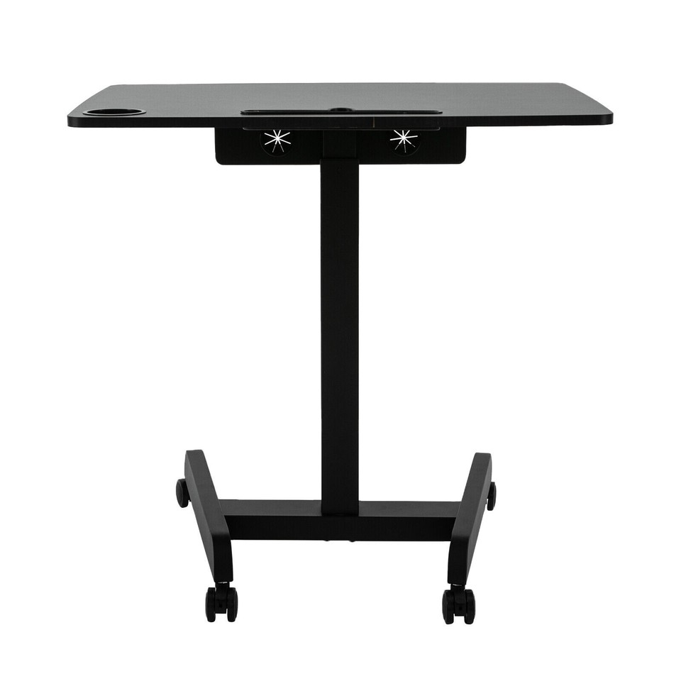Adjustable Height Standing Desk Rolling Laptop Cart Mobile Podium w ...