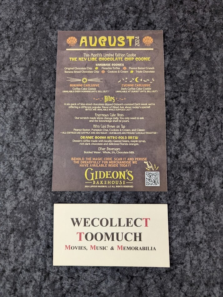 Gideon's Bakehouse August 2024 Discontinued Key Lime Menu Card | eBay
