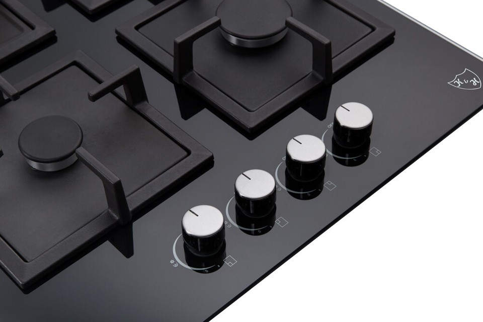 K&H German Designed 4 Burner 24" LPG/Propane Gas Glass Cooktop 4-GCW ...
