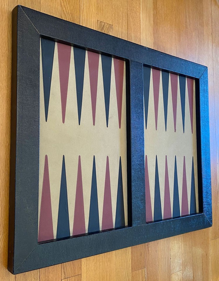 Vintage Large Backgammon Game Board Table. Wood Sewn Felt | eBay