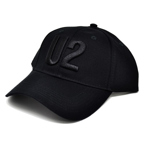 U2 Band Music Album Song Black On Black Logo Adjustable Hat Baseball ...