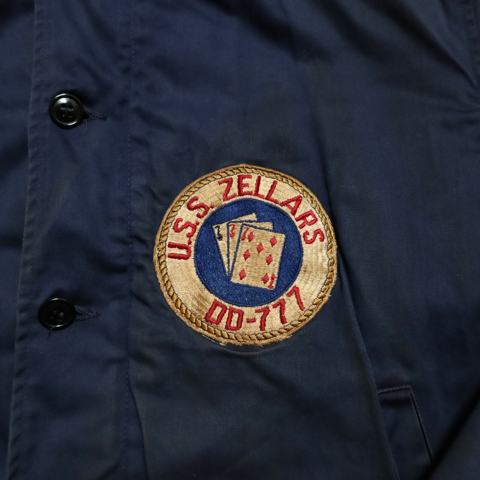 Vintage USS Zellars DD-777 US Navy Deck Jacket Patch … - Gem
