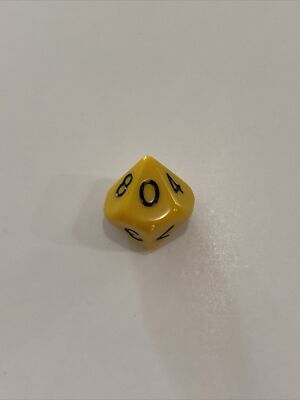 10 Sided Die Yellow Gold Dice Board Game Replacement Piece Part New! | eBay