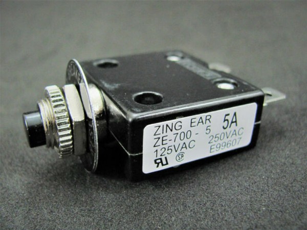 Philmore 5 Amp Push Button Circuit Breaker 32v DC or 250v AC Fuse for ...