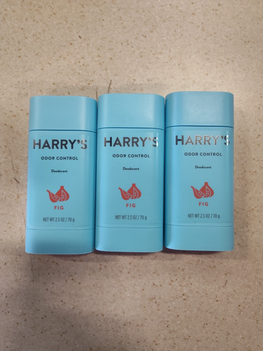 3x Harry's Odor Control Deodorant Fig 3 Pack 2.5 oz Each Men's ...