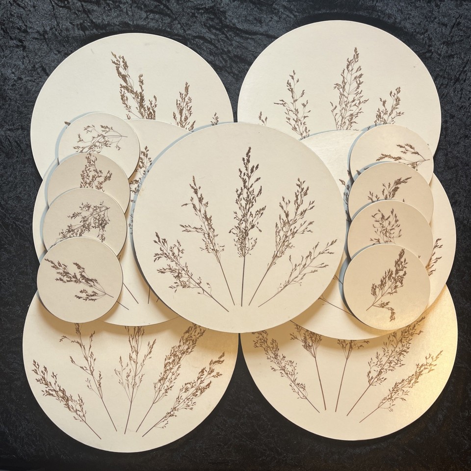Vintage Round Table Mats & Coasters-8 Person-Grasses Pattern-FREE UK ...
