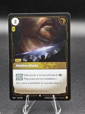 Riftbound Hidden Blade OGN 213/298 Foil English League of Legends | eBay