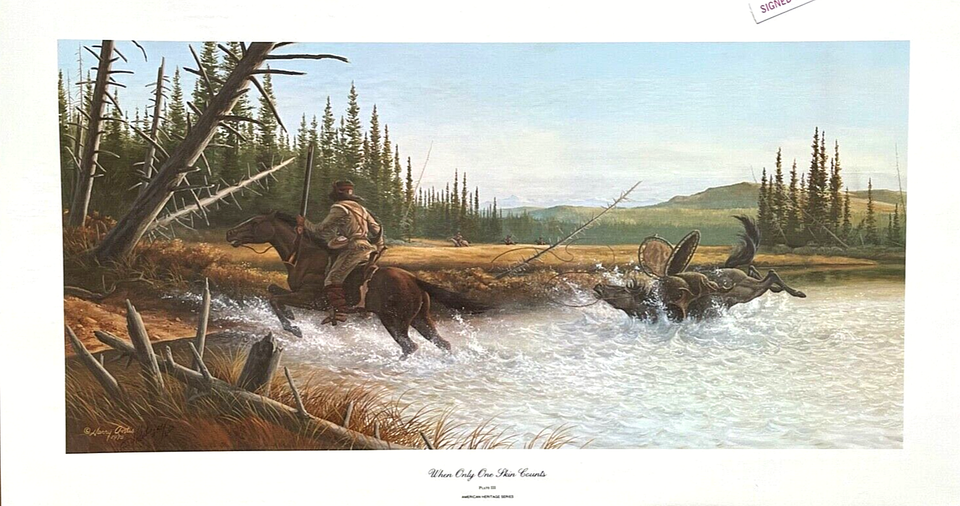 Harry Antis WHEN ONLY ONE SKIN COUNTS 17"X31" Signed NEW/Unframed ...