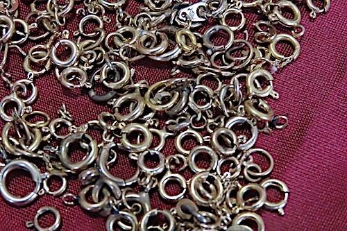LOT, USED 14K SPRING JUMP RINGS MIX SIZES, SCRAP OR USE, 21.5 GR. | eBay