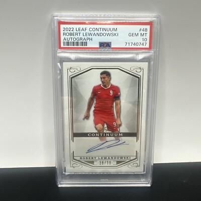2022 Leaf Continuum Robert Lewandowski PSA GEM MT 10 #28/30 POLAND ...