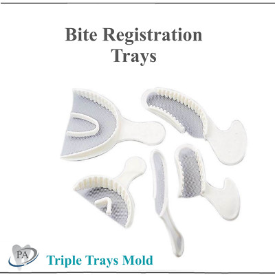Dental Impression Bite Registration Triple Trays Mold (Choose Size ...