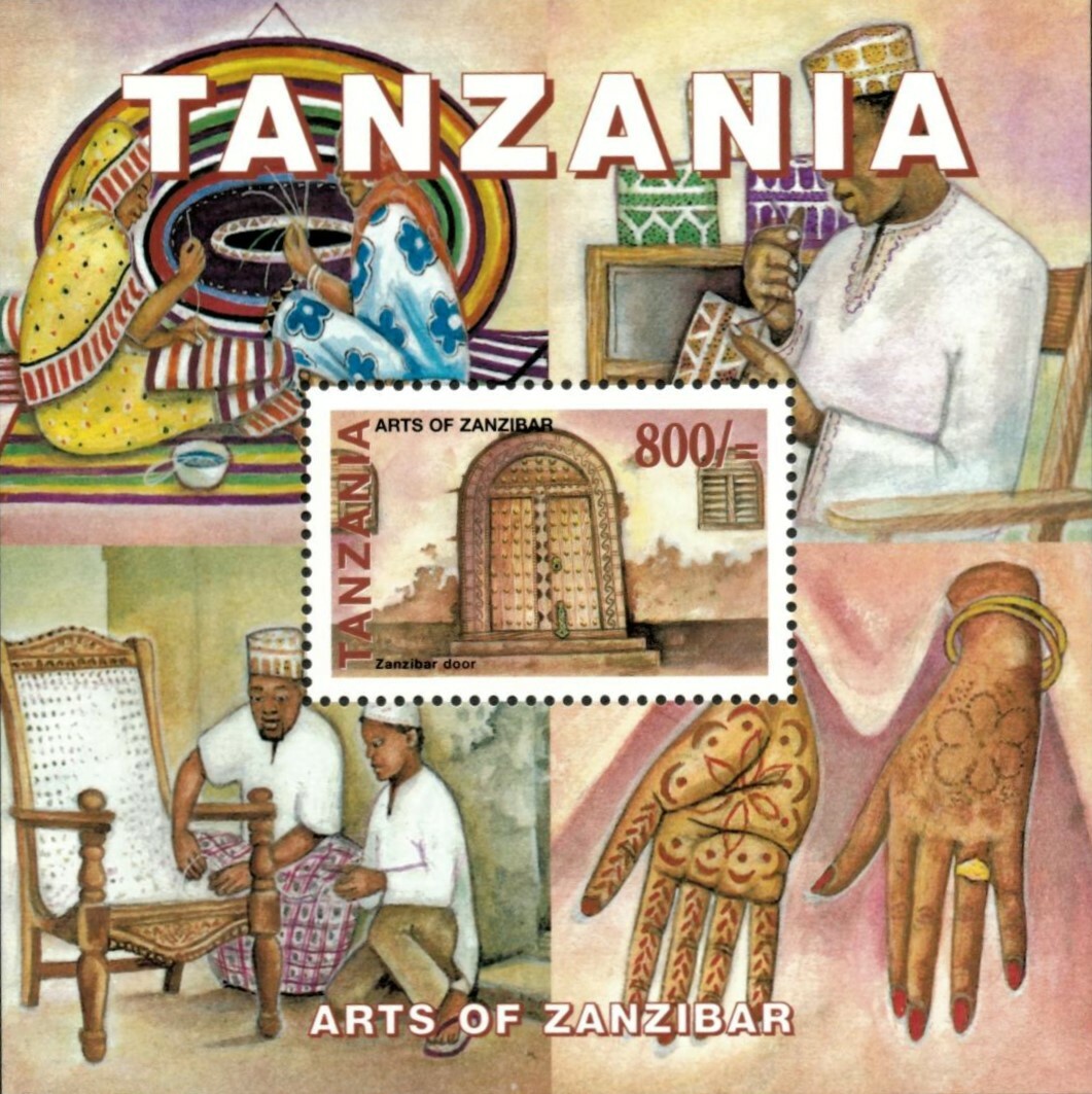 Tanzania 2002 - Arts of Zanzibar, Weaving, Henna - Souvenir Sheet ...