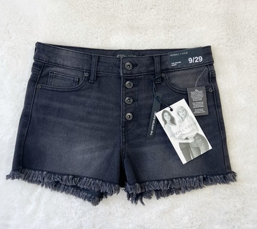 Kendall+Kylie Juniors Denim Jean Shorts The Hipster Short Cut Off Black ...