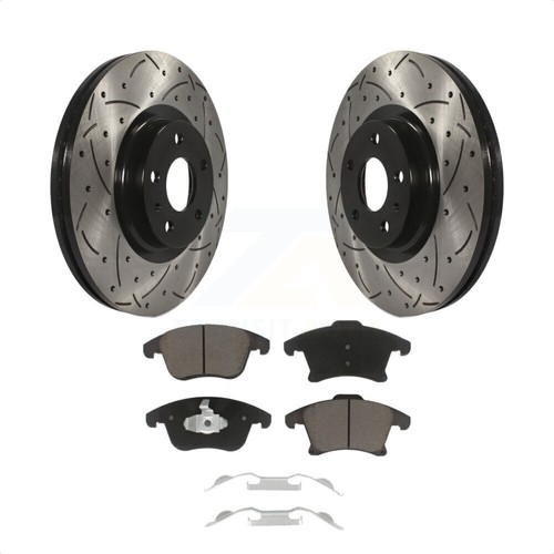 Front Drilled Slot Disc Brake Rotors Ceramic Pad Kit For Ford Fusion ...