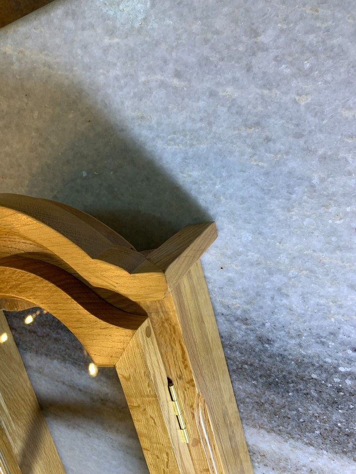 Oak Hardwood Wood Wooden Carved Glass Wall Hung Hanging Display Case ...