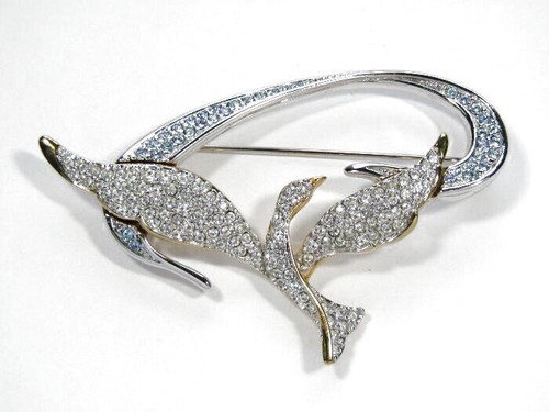 BEAUTIFUL Swarovski 1999 Crystal World Peace Dove Pin Brooch Swan Logo ...