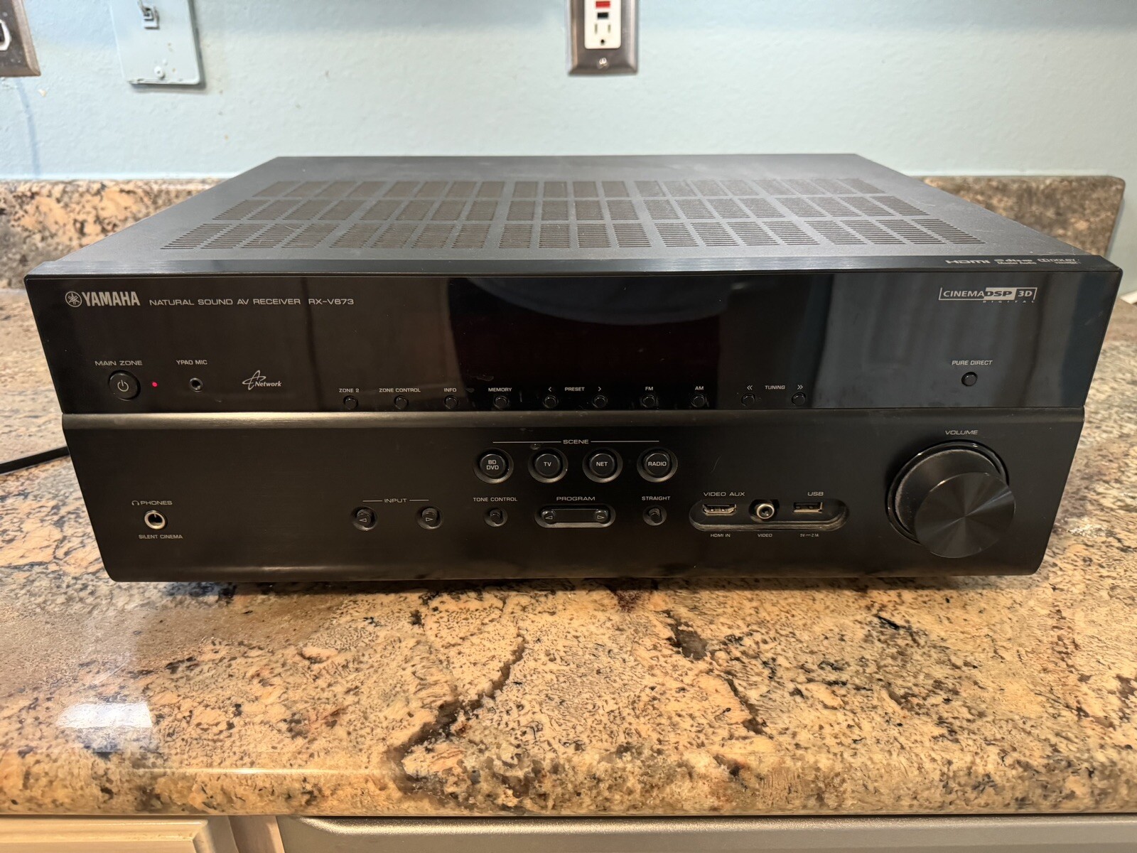 Yamaha RX-V673 7.2 Channel A/V Receiver - Black | eBay