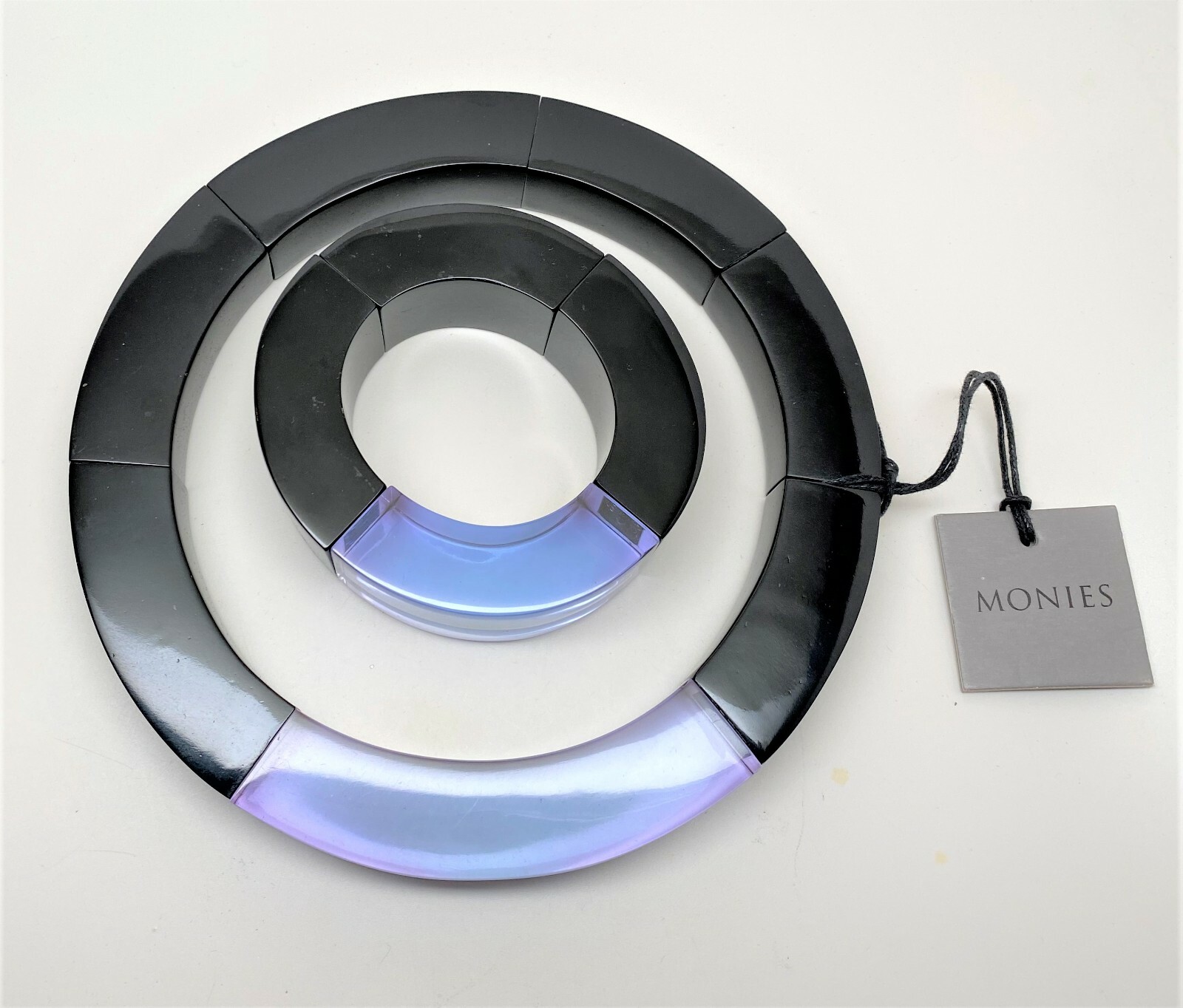 Gerda Lynggaard-Monies Black & Purple Chunky Ring Necklace | eBay