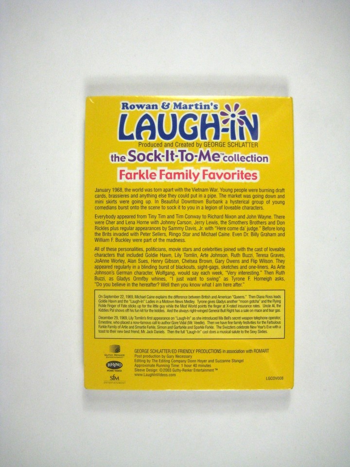 NEW Rowan and Martins Laugh in Farkle Family Favorites 2003 DVD Sock it ...