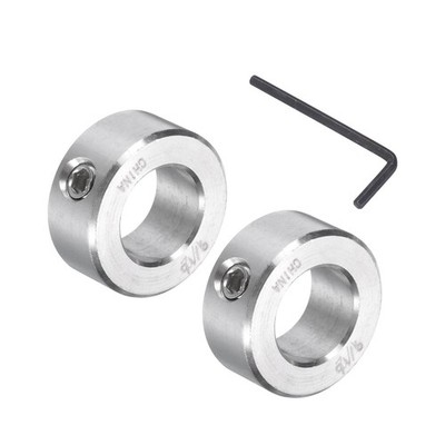 2 Pcs Set Screw Shaft Collar 9/16"Bore, Shaft Collars, 1"OD, 7/16 ...