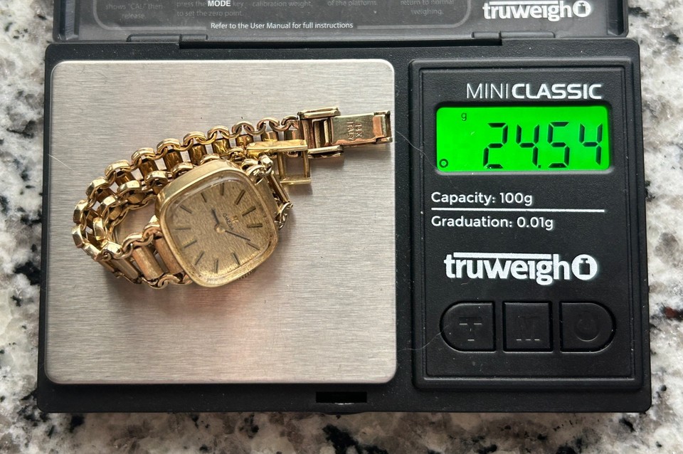 14K YELLOW SOLID GOLD OMEGA LADIES WATCH SCRAP? NOT SERVICED | eBay