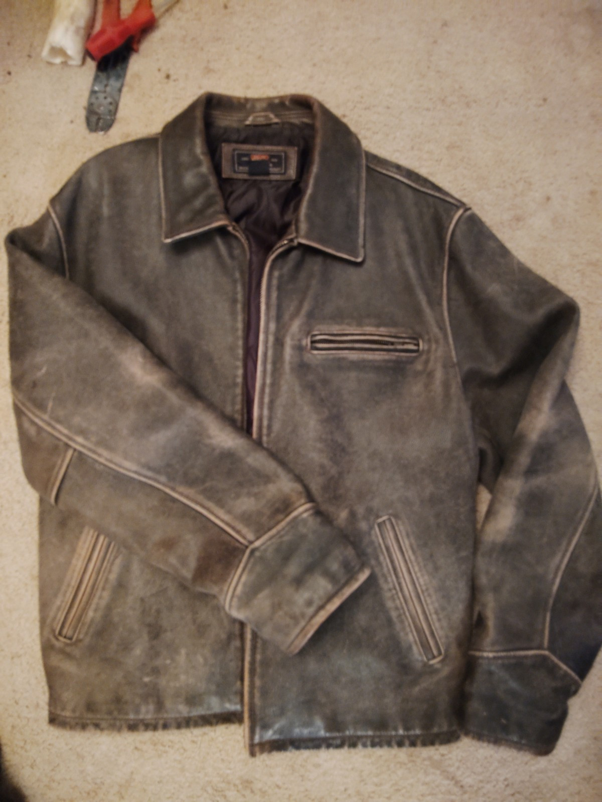 Rare Heavy Leather Jacket Route 66 - Gem