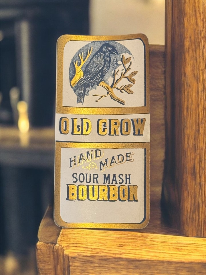 RARE OLD CROW BOURBON WHISKEY Label New Old Stock Nr Mint | eBay