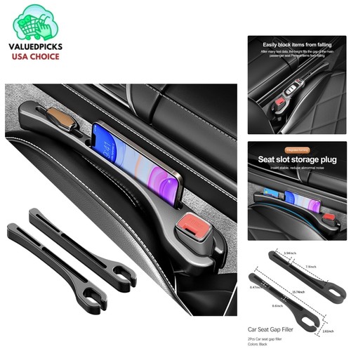 Practical 2PCS Car Seat Gap Filler - Keep Items Safe with Built-in ...