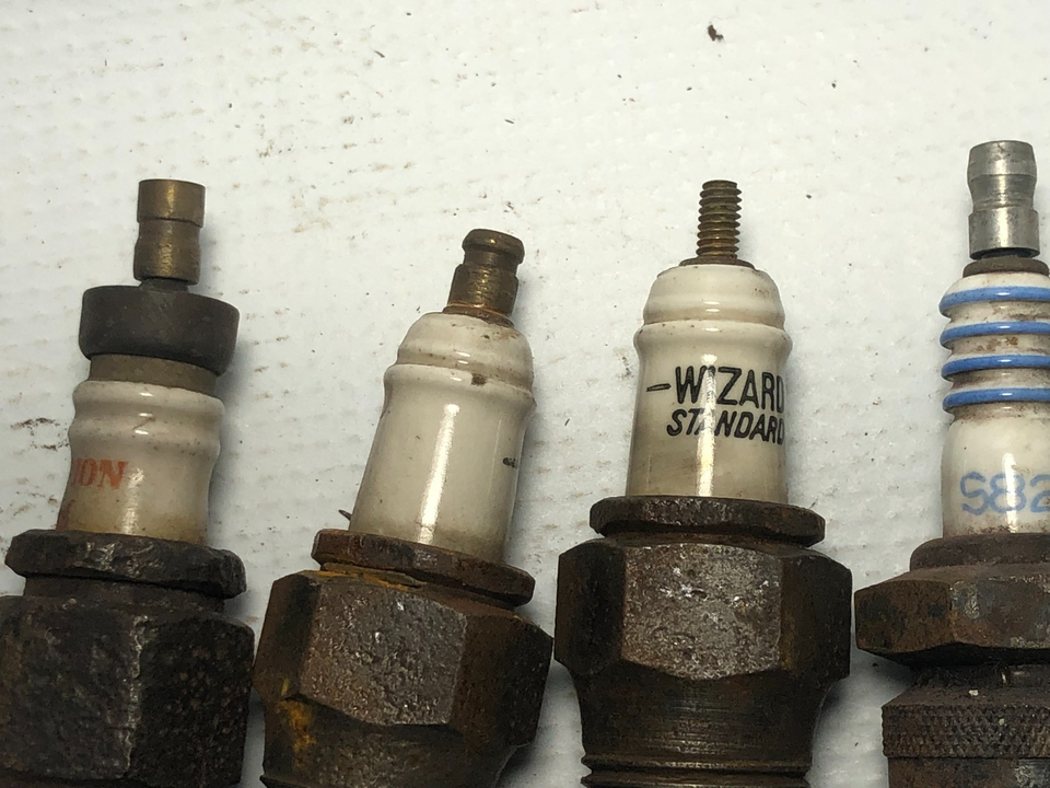 Vintage Spark Plugs Champion Model T Ford Script OEM, Wizard, AC | eBay
