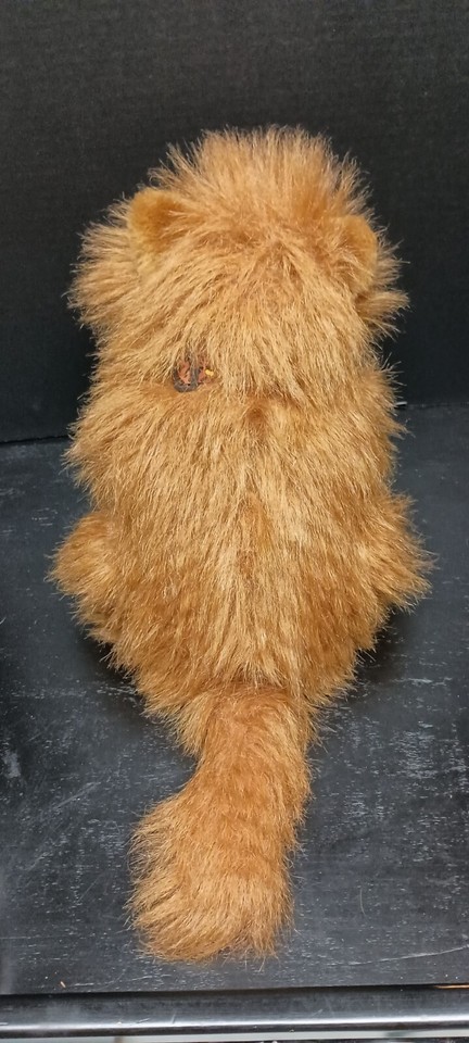 RARE Vtg Orange Ginger Red Cat 19" Animal Alley Fluffy Maine Coon Blue ...