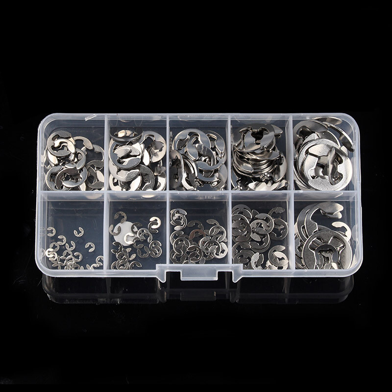 200/1000pcs Stainless Steel E Clips Set C Circlip Retaining Ring 1.5 ...