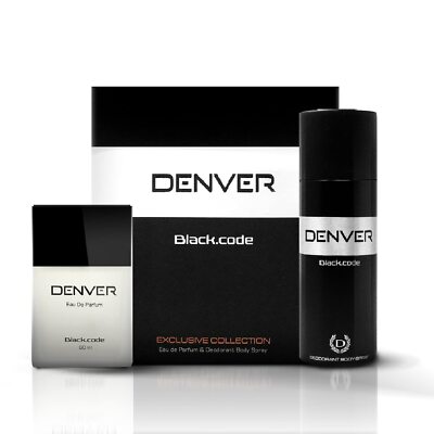 DENVER Black Code Gift Pack Set - Deodorant 150ML Perfume 60ML Combo ...