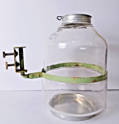 Vintage Glass Hoosier Cabinet Swing Out Sugar Jar Antique Original Lids ...